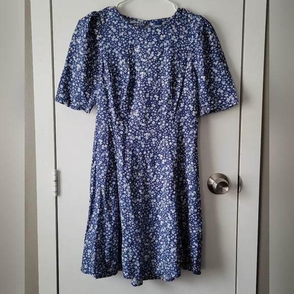 Old Navy | Dresses | Old Navy Blue Floral Dress | Poshmark